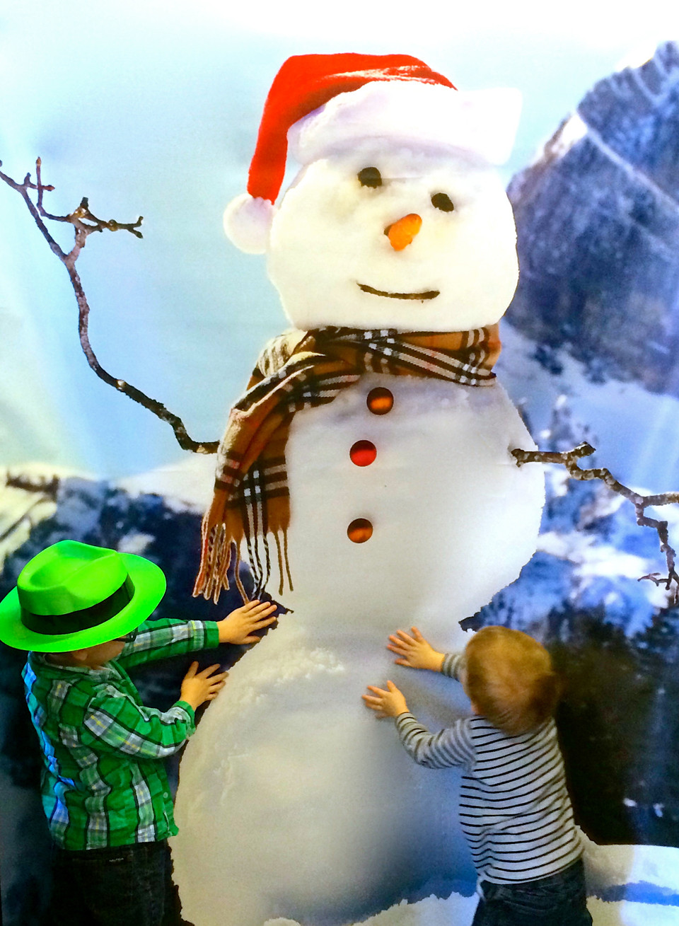 Selfie Booth Backdrop, Snowman