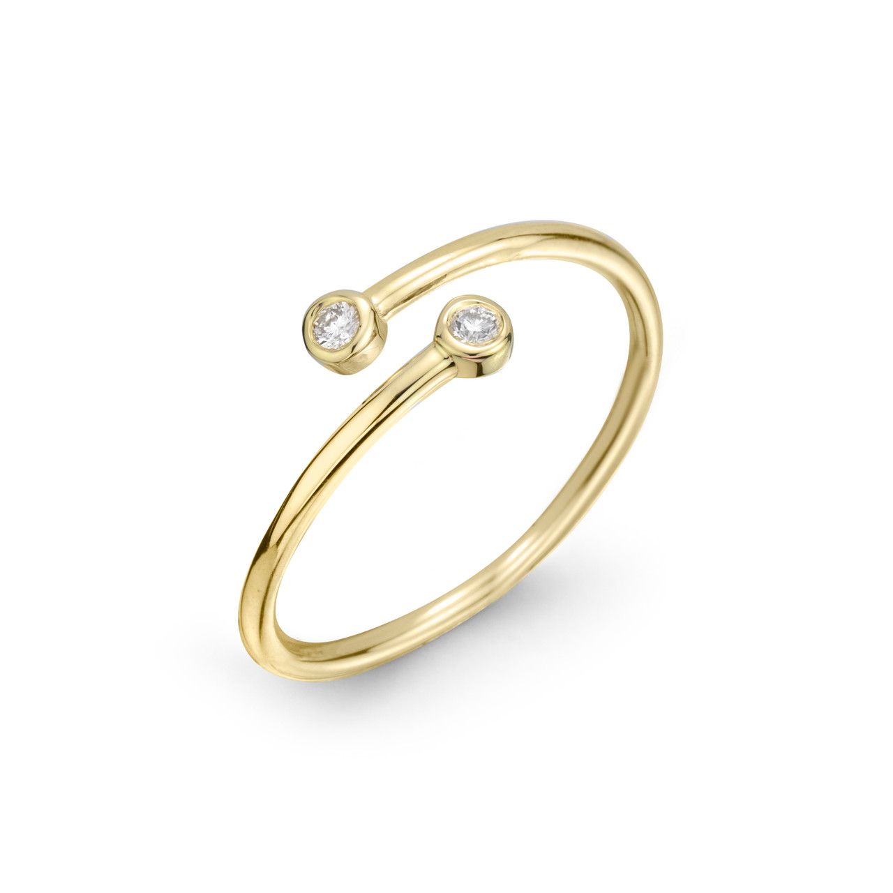 Diamond Bypass Ring - LIBAR