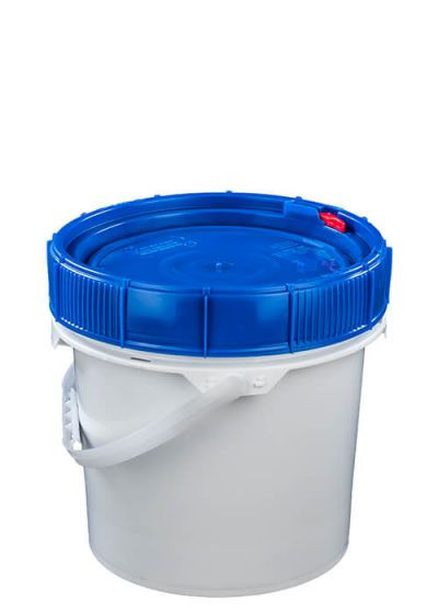 LIFE LATCH® NEW GENERATION 3.5 GALLON PLASTIC PAIL WITH BLUE SCREW TOP ...