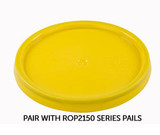 RIGHTPAIL 5 GALLON TEAR TAB PLASTIC PAIL LID – YELLOW