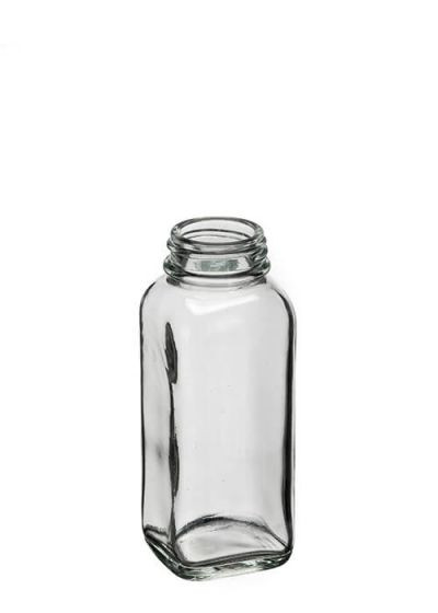 4 OUNCE FRENCH SQUARE GLASS BOTTLE
