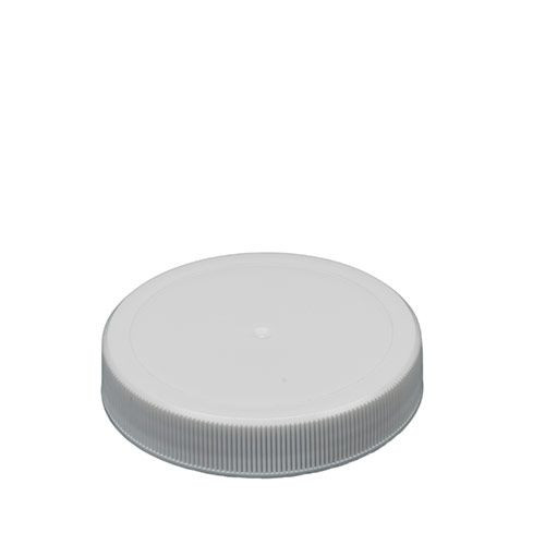 WHITE POLYPROPYLENE SCREW CAPS - 58 MM