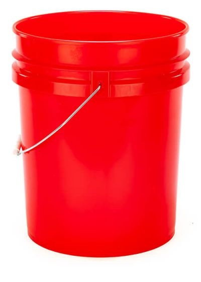 5 Gallon Open Head Plastic Pail - Red