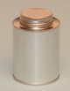 1/2 PINT METAL ROUND CONE FLAT TOP CAN WITH SCREW CAP - 1 3/4 INCH DELTA