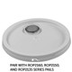 RIGHTPAIL 5 GALLON TEAR TAB PLASTIC PAIL LID, FLEXSPOUT ® OPENING – WHITE