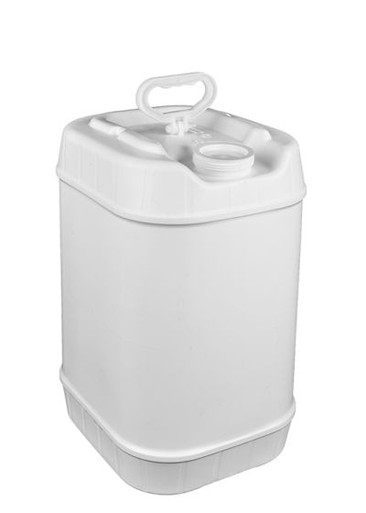 6 GALLON RECTANGULAR PLASTIC PAIL, CLOSED HEAD, 70 MM - WHITE