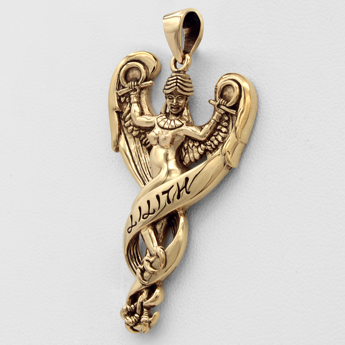Bronze Lilith Pendant Goddess Wiccan Pagan Jewelry