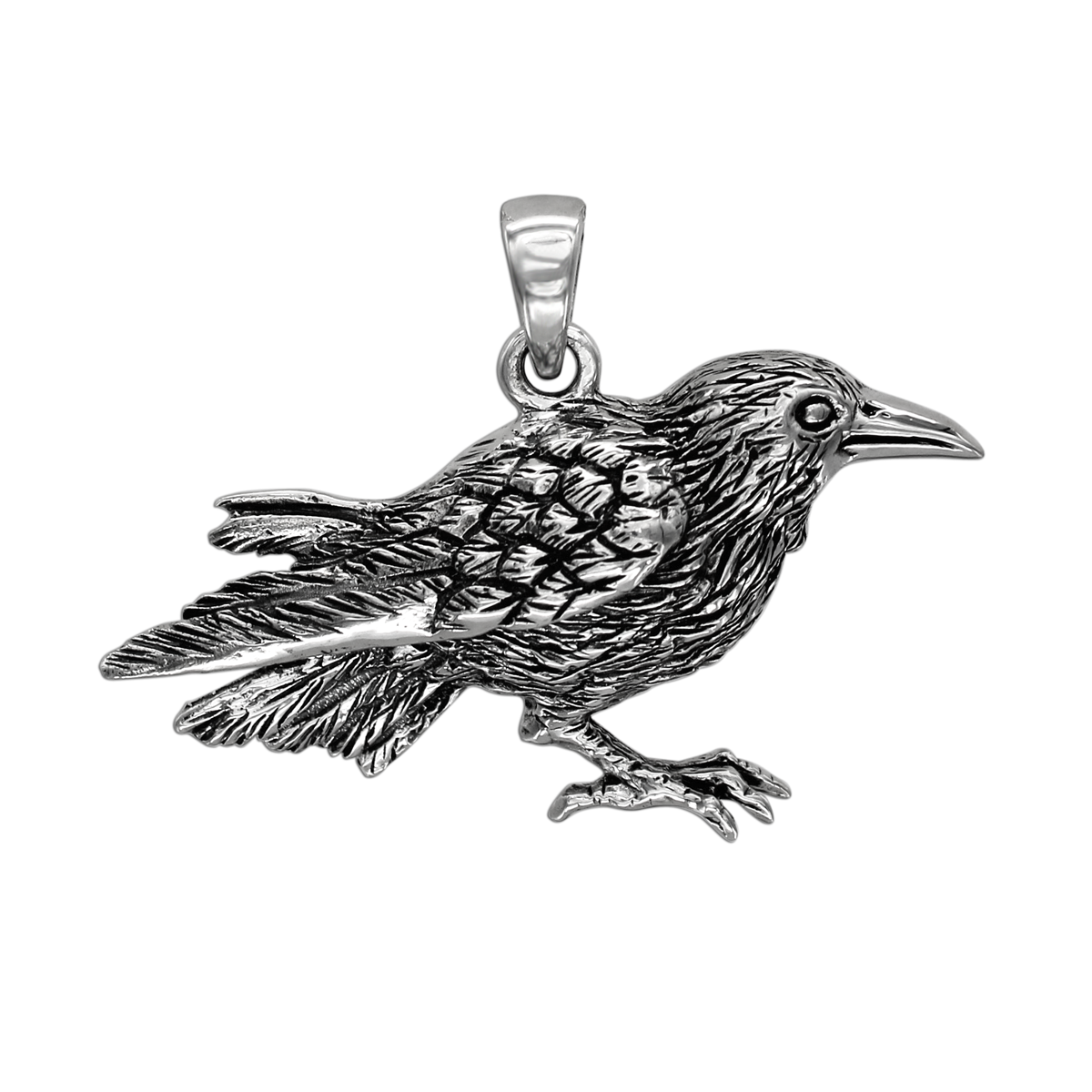 Sterling Silver Raven Pendant - Moonlight Mysteries Wholesale