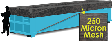 Mesh Dewatering Liner - Reinforced Construction - 250 Micron - 9.5' x 31'