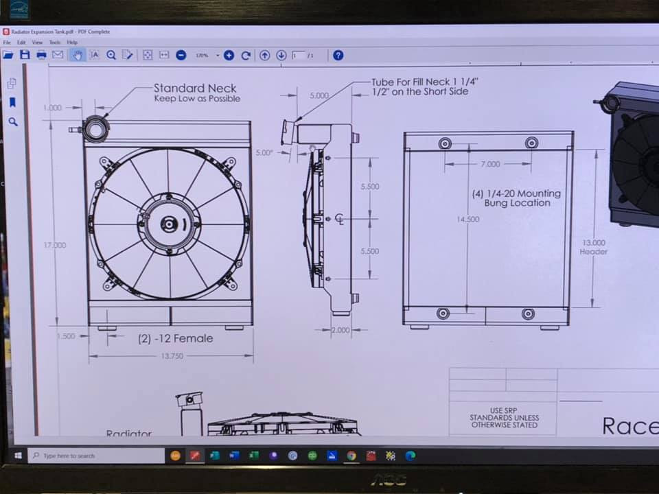 Racecraft Rear Mount Radiator with Fan /Shroud / Expansion Tank ...