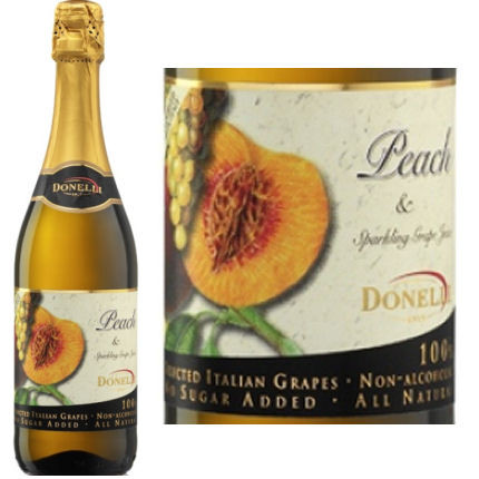 Donelli Peach Flavor Sparkling Grape Juice NA | NapaCabs Fine Wine ...