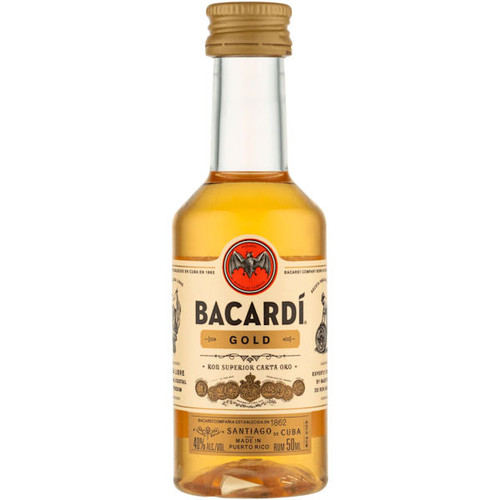 50ml Mini Bacardi Gold Puerto Rico Rum | NapaCabs Fine Wine & Spirits