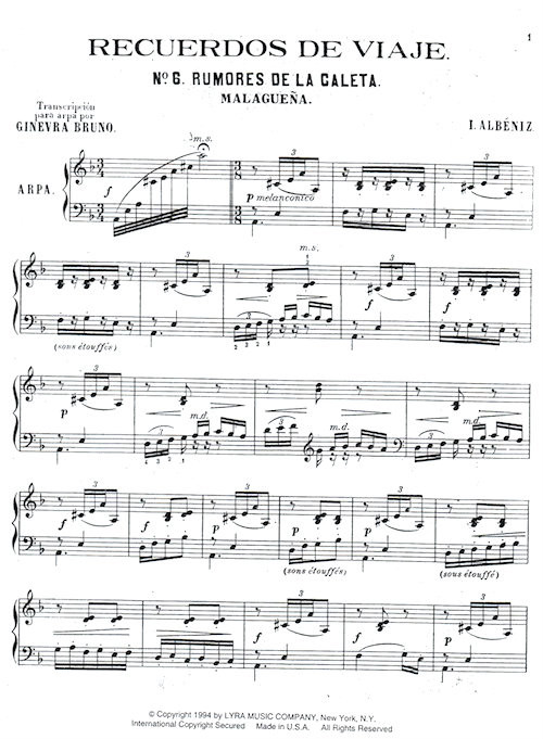 Albeniz/Bruno: Recuerdos de Viaje, No. 6 - Rumores de la Caleta ...