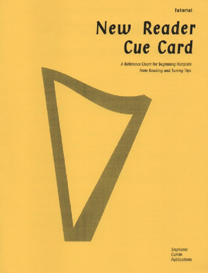 Curcio: New Reader Cue Card, a Reference Chart for Beginning Harpists ...