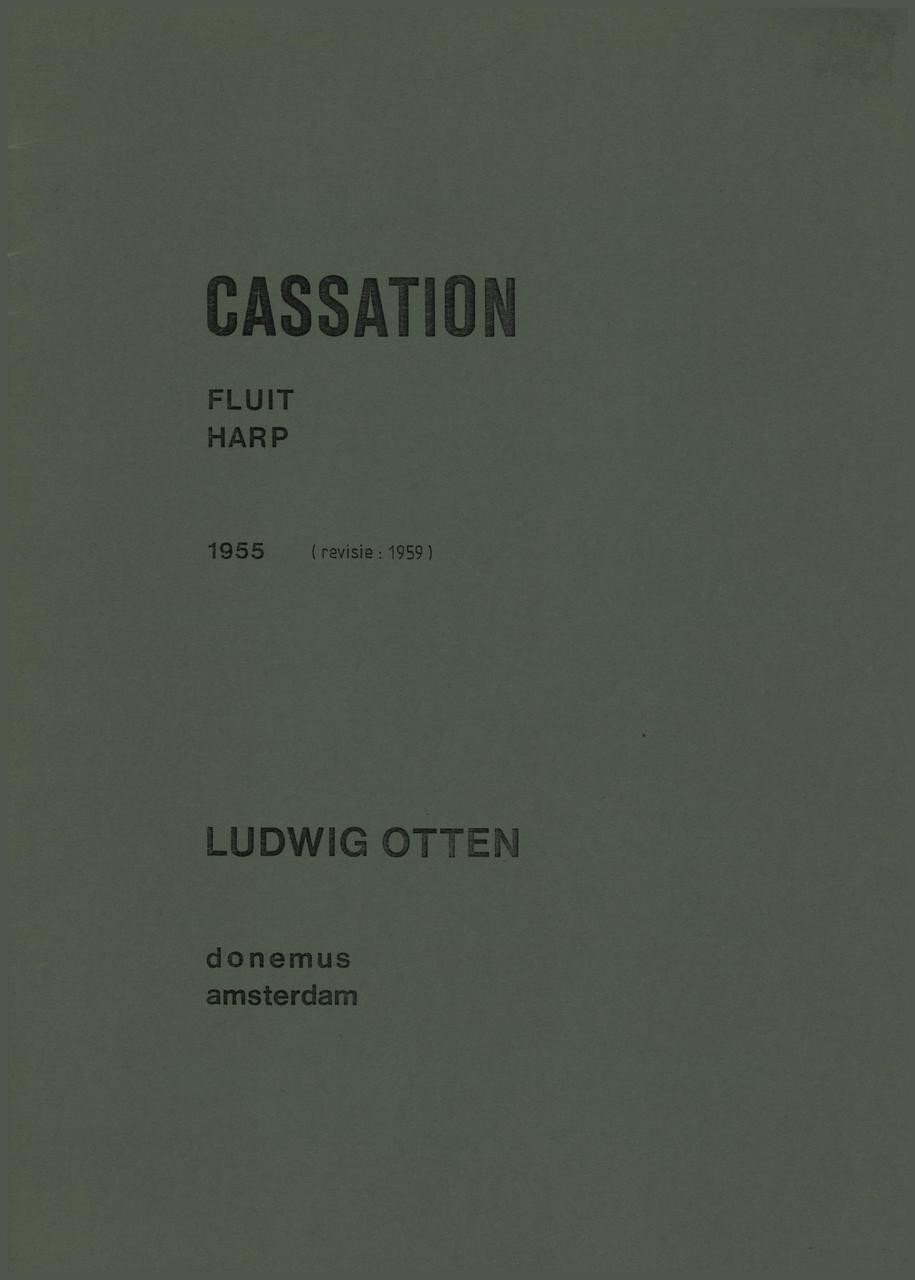 Otten: Cassation for Flute and Harp - Vanderbilt Music Company