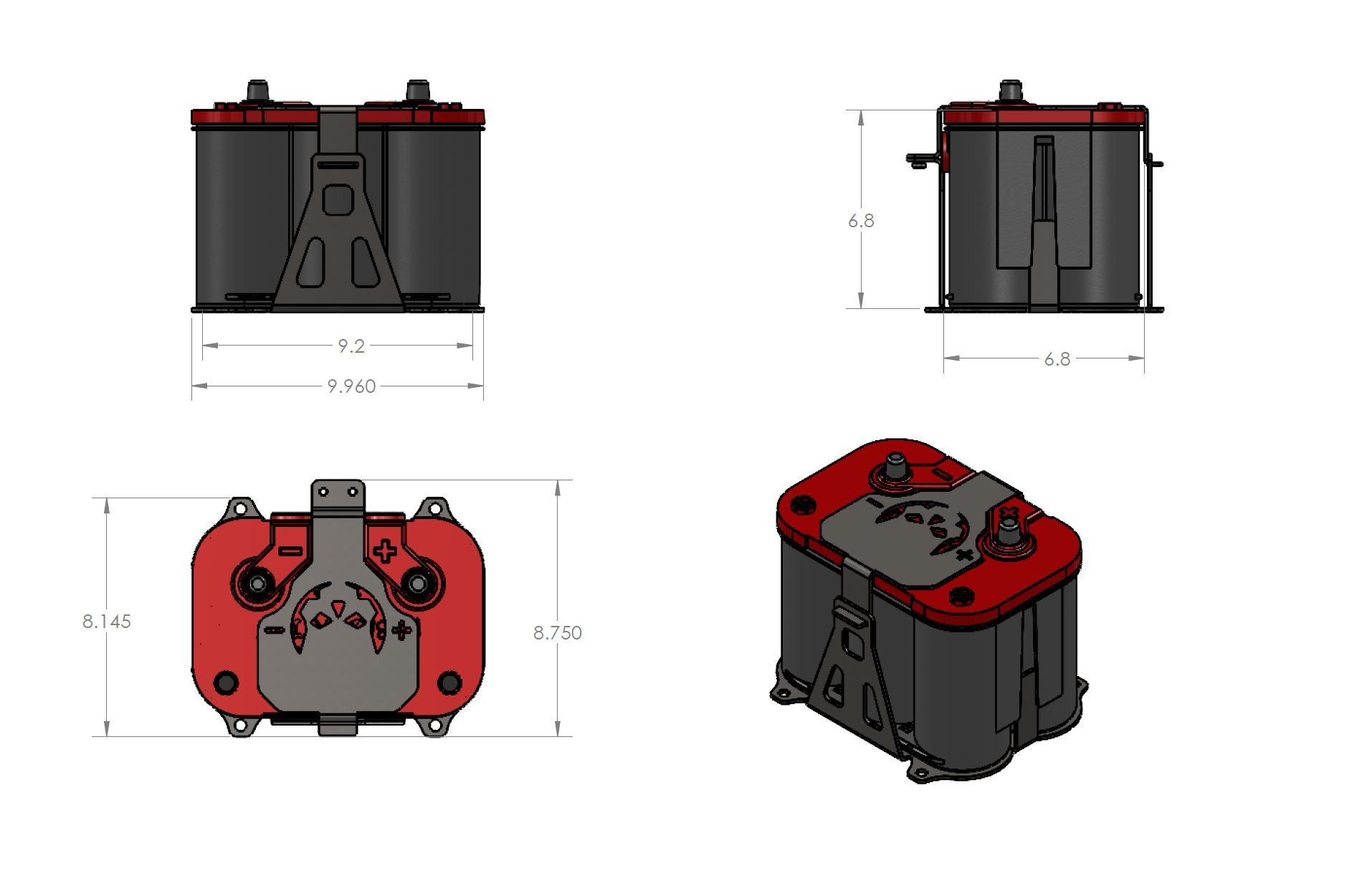 Ballistic 34/78, D35 and 78/78 Optima Battery Box - Ballistic Fabrication