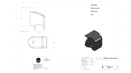 Inner Frame Mount 0 degree offset (Single) - Ballistic Fabrication