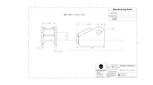 Radius Arm Wrist Mount (Single) - Ballistic Fabrication