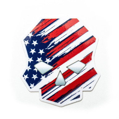 American Flag Skull Logo Sticker - Ballistic Fabrication
