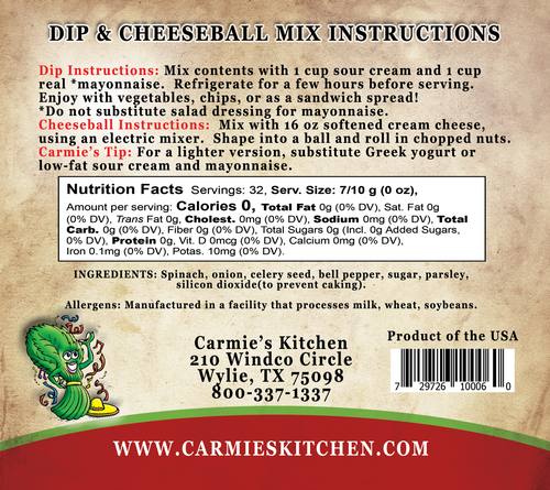 Dip Mixes | Dips | All Natural Dip Mixes | Gourmet Dip Mixes | Spicy ...