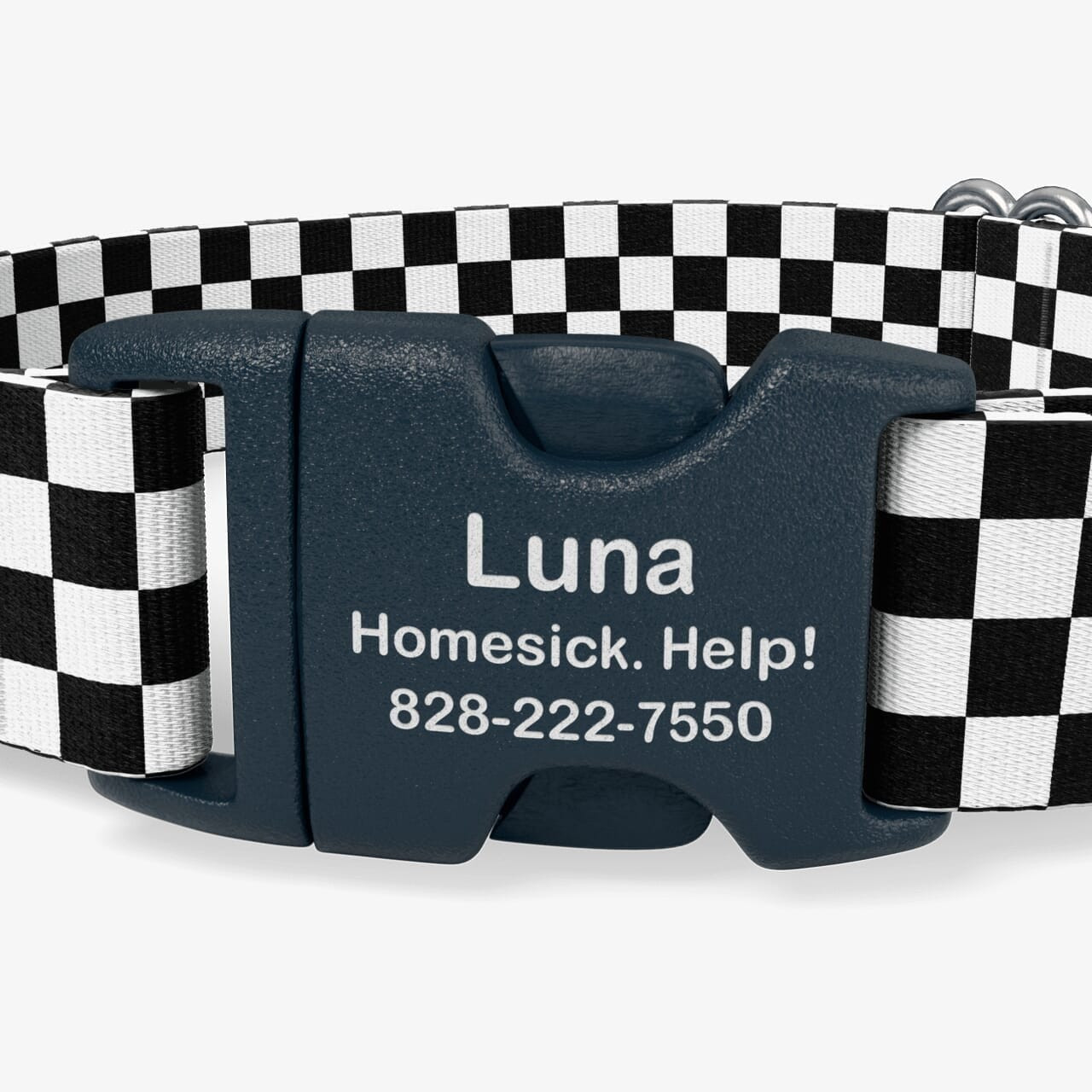 Traditional Checkered Dog Collar