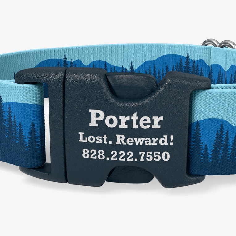 Custom Mountain Ridge Dog Collar