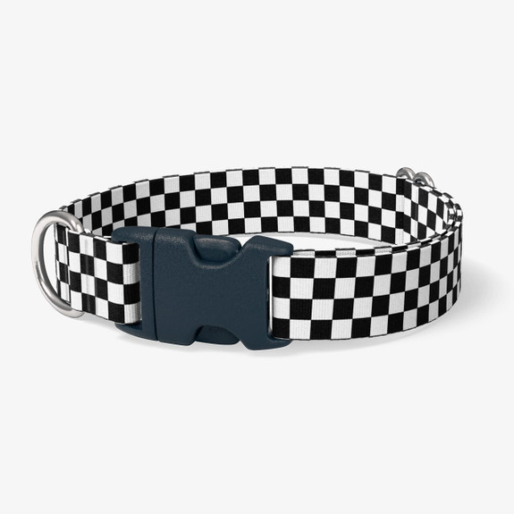 Traditional Checkered Dog Collar