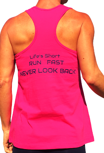 Trish Racer Tank available in sizes XS to 2XL