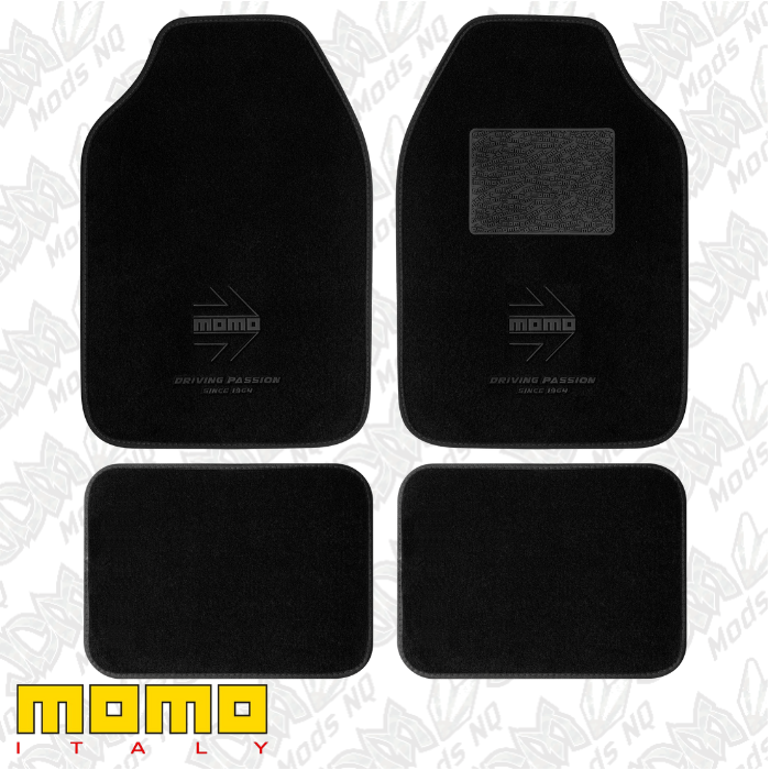 MOMO Black Floor Mats (Set of 4) - Premium Quality Car Mats