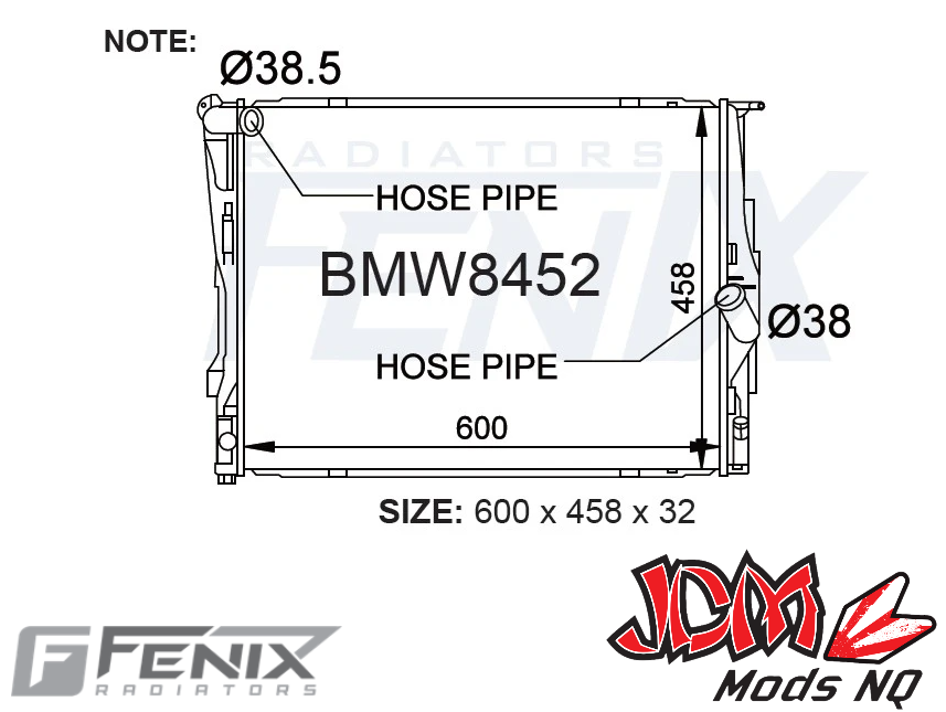 FENIX OEM Replacement Radiator for BMW X1 Petrol