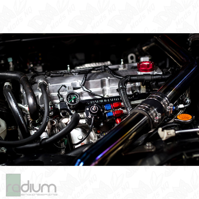 Radium Black Fuel Rail Only - Mitsubishi Evo X