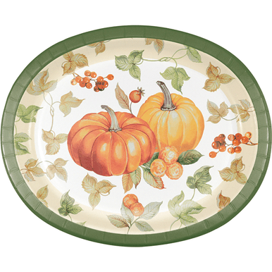 Pumpkin Harvest Oval Platter 8ct.