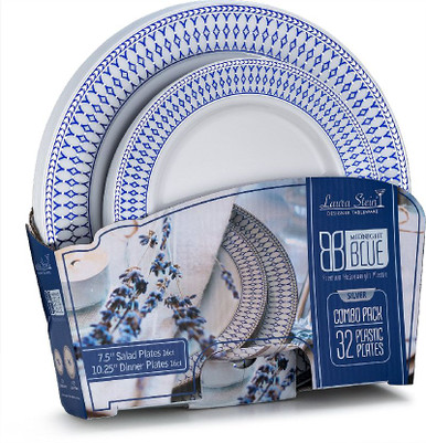 Midnight Blue Collection Combo Pack - White w/Blue & Silver Border ...