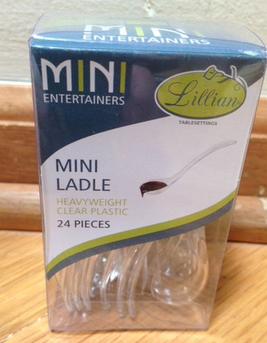 Mini Clear Plastic Ladles, 24 count