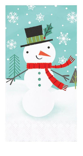 Winter Snowman Christmas Paper Guest Towels, 16 count