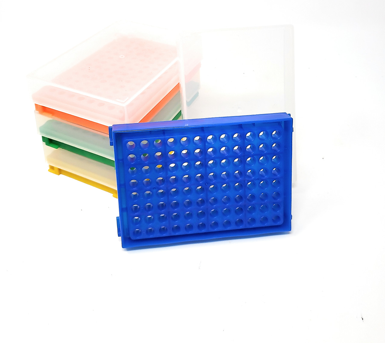 Extragene 96 Well PCR Tube Rack with Lid ( 0.2ml ) Pk x 5 ea