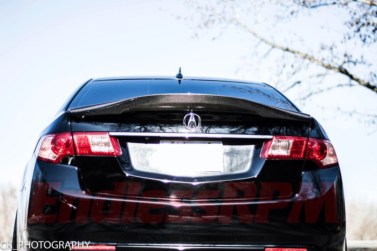 2015-2020 Acura TLX DuckLip Style Trunk Spoiler ( Primed + Carbon Fiber ...