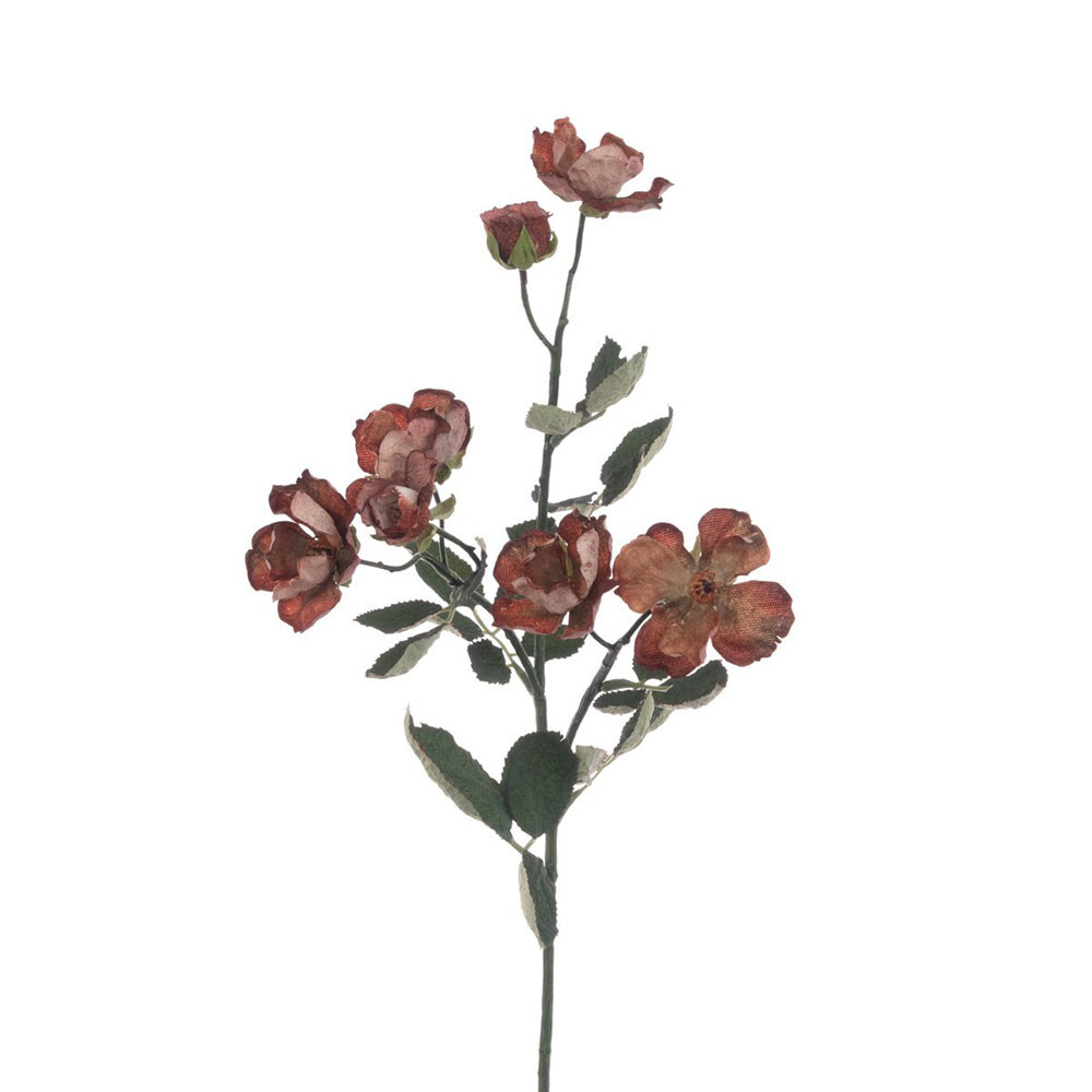 ECO Sustainably Produced Faux Silk Mini Rose Spray 69cm/27 Inches Tall ...