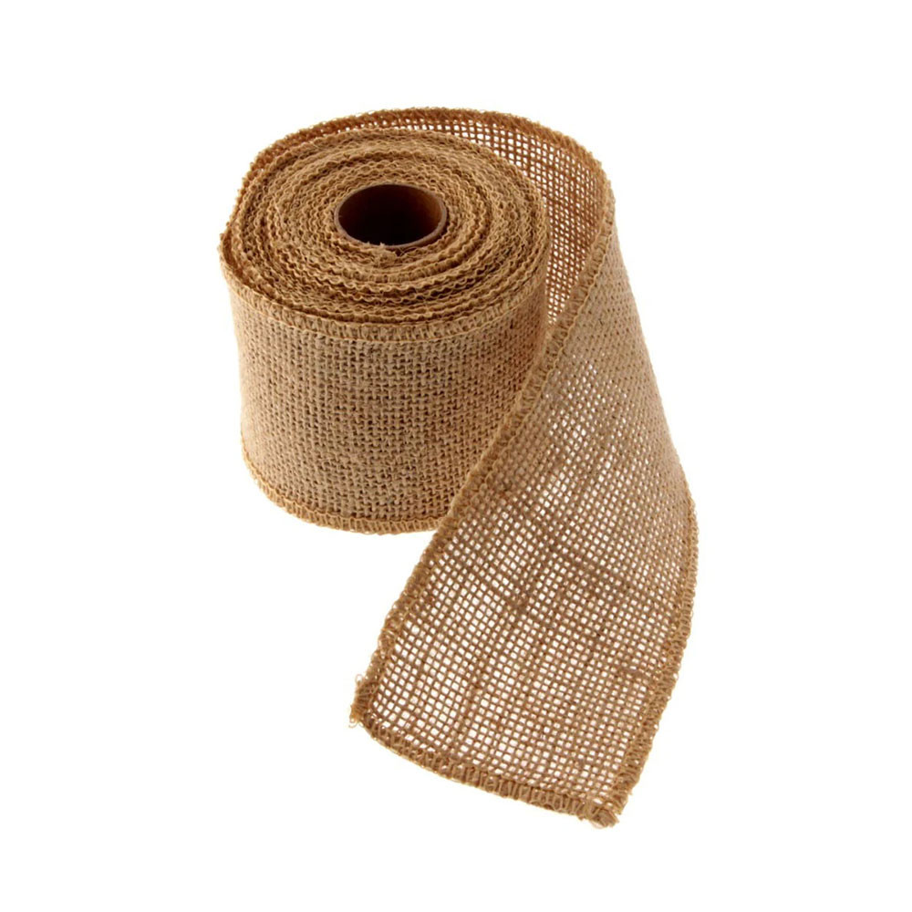 Hessian Jute Ribbon Natural 70mm Wide 5m Roll