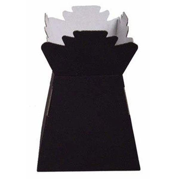 Living Vase Flower Bouquet Delivery Boxes - Black