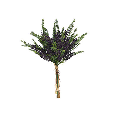 Hand Tied Artificial Heather And Twig Posy 32cm/12 Inches Purple