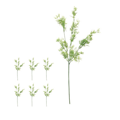 Artificial Mini Flower Bud Stem 72cm/28 Inches Long Pack of 6 White