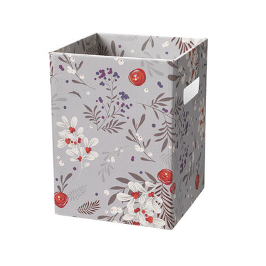 Cardboard Porto Box Brown 18 x 18 x 24cm Black Printed Autumn Fall ...