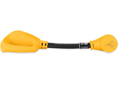 CAMCO POWER GRIP DOGBONE ELECTRICAL ADAPTER - 15 AMP MALE TO 30 AMP ...