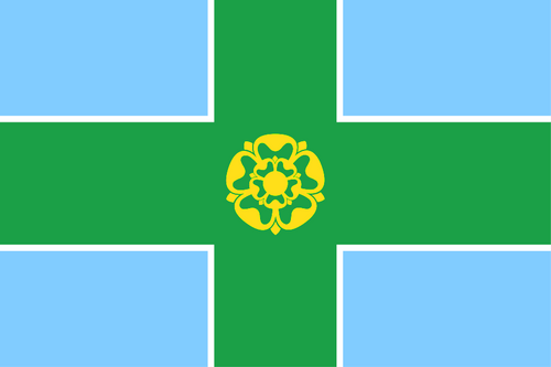 Buy Derbyshire Flag Online | British County & Town Flags | 13 sizes