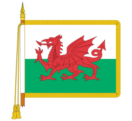 Buy ceremonial Welsh Dragon Flag Online | High Quality | Handmade in The UK