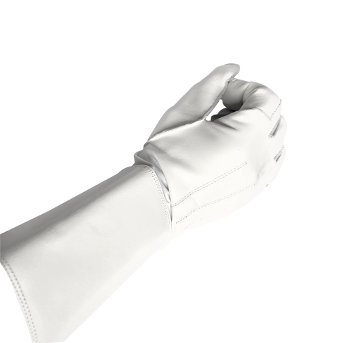 White Leather Gauntlets | High Quality | Ceremonial Flags & Standards