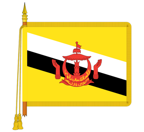 Buy Ceremonial Brunei Flag Online | High Quality | Handmade in The UK
