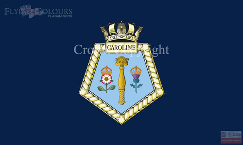 HMS Caroline Flag | Officially Licenced MoD Artwork Flags | Made in Britain