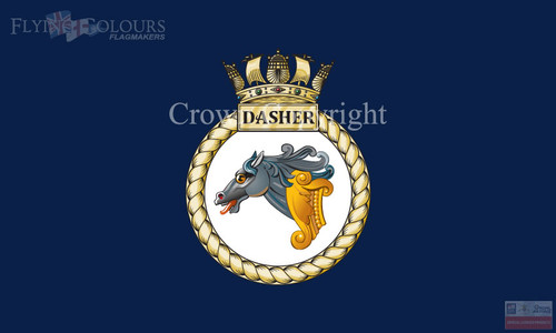 HMS Dasher Flag | Officially Licenced MoD Artwork Flags | Made in Britain